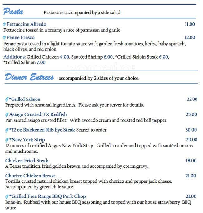 Menu at Hilton Austin Airport pub & bar, Austin, Hotel Dr