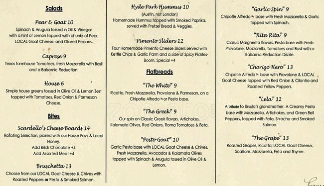 Menu at Eight 11 Place pub & bar, Frisco