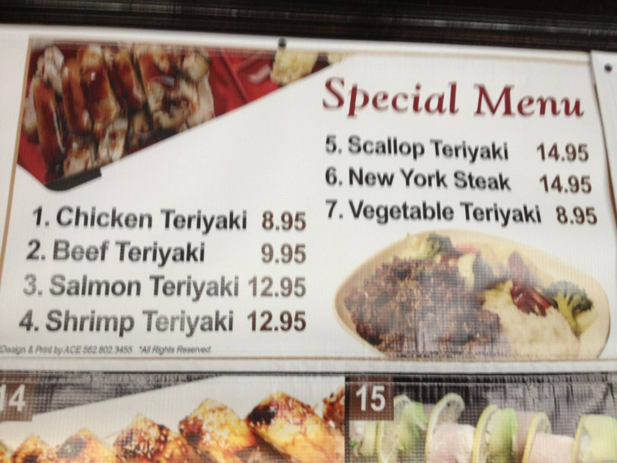 Menu at KJ Sushi & Korean BBQ, Fayetteville