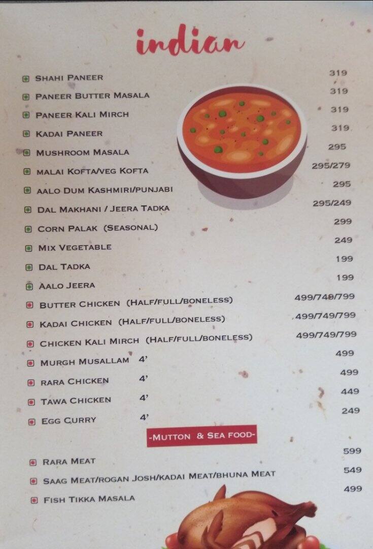 Menu at The Cask Cafe And Bar, Nainital