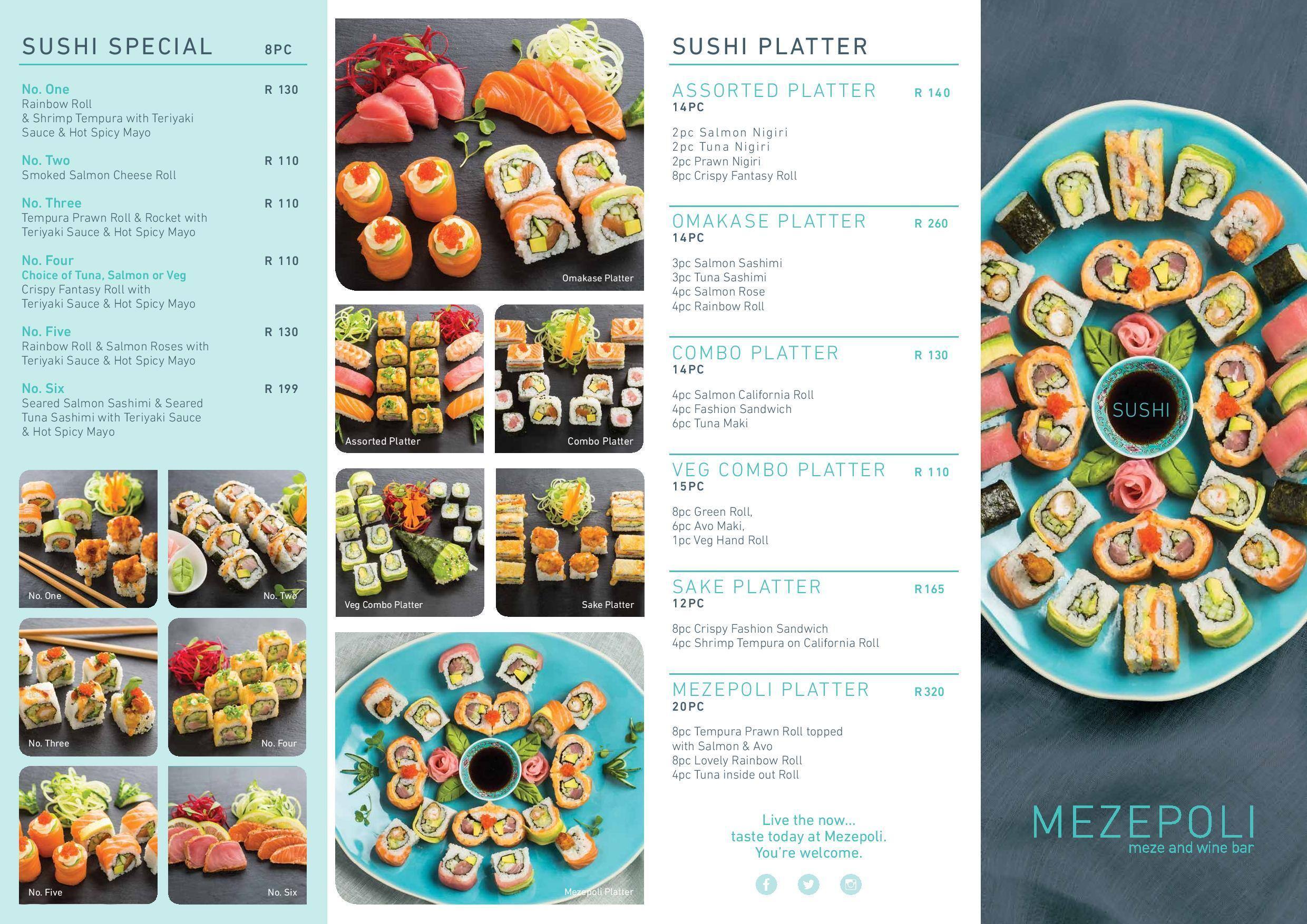 Menu at Mezepoli Meze & Wine Bar, Cape Town
