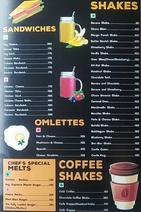 Menu at Castle Grill, Chandigarh, Shop 194