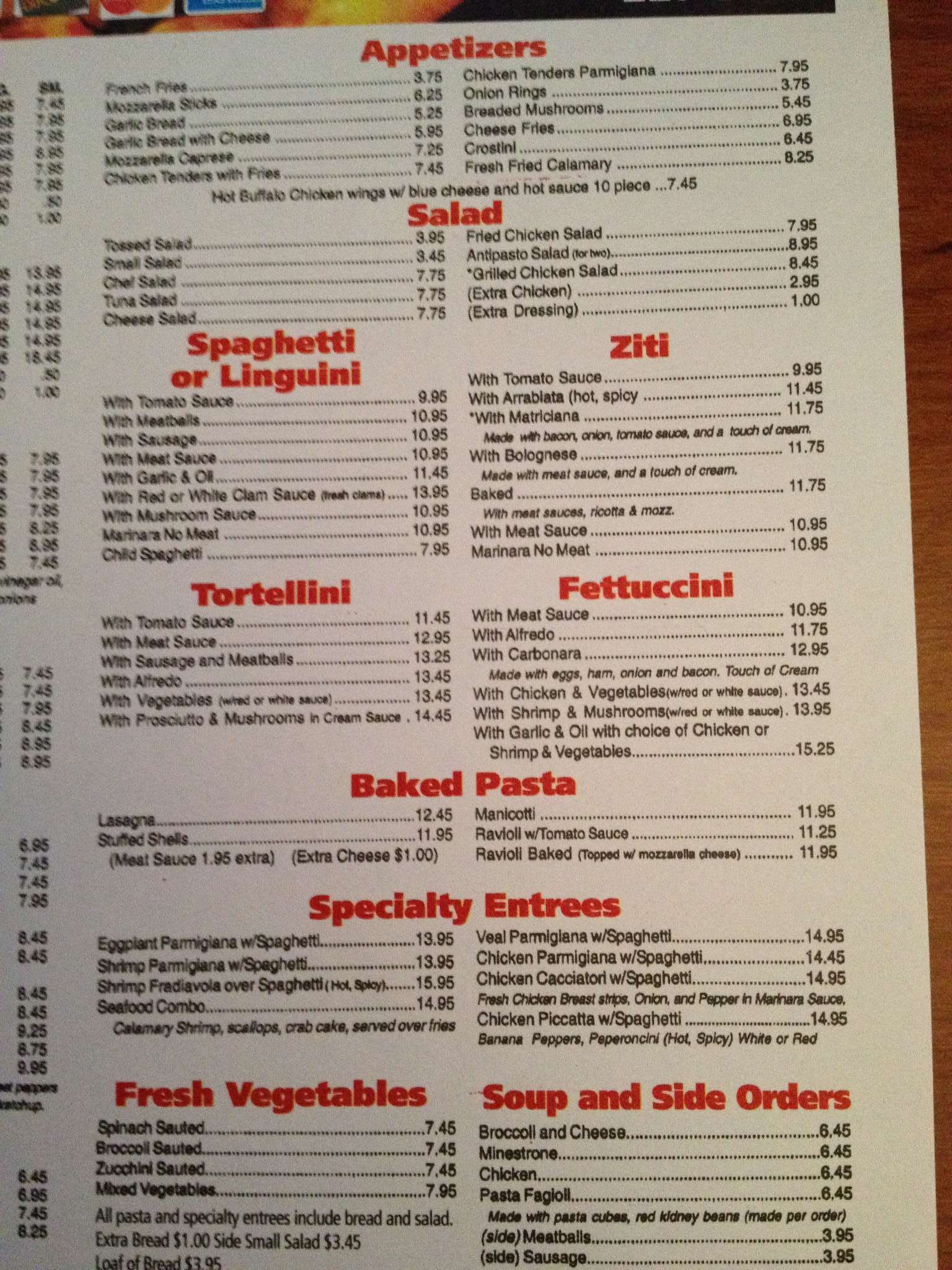 Menu at Franco's Pizza & Pasta pizzeria, Dover