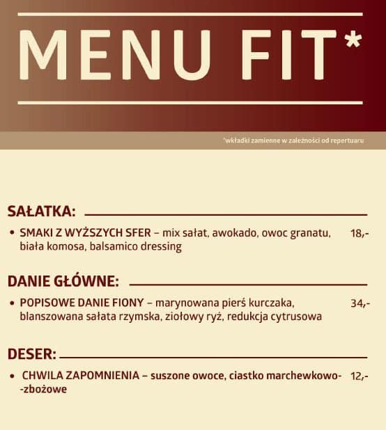 Menu at Kawiarnia "Nasza Warszawa" cafe, Warsaw