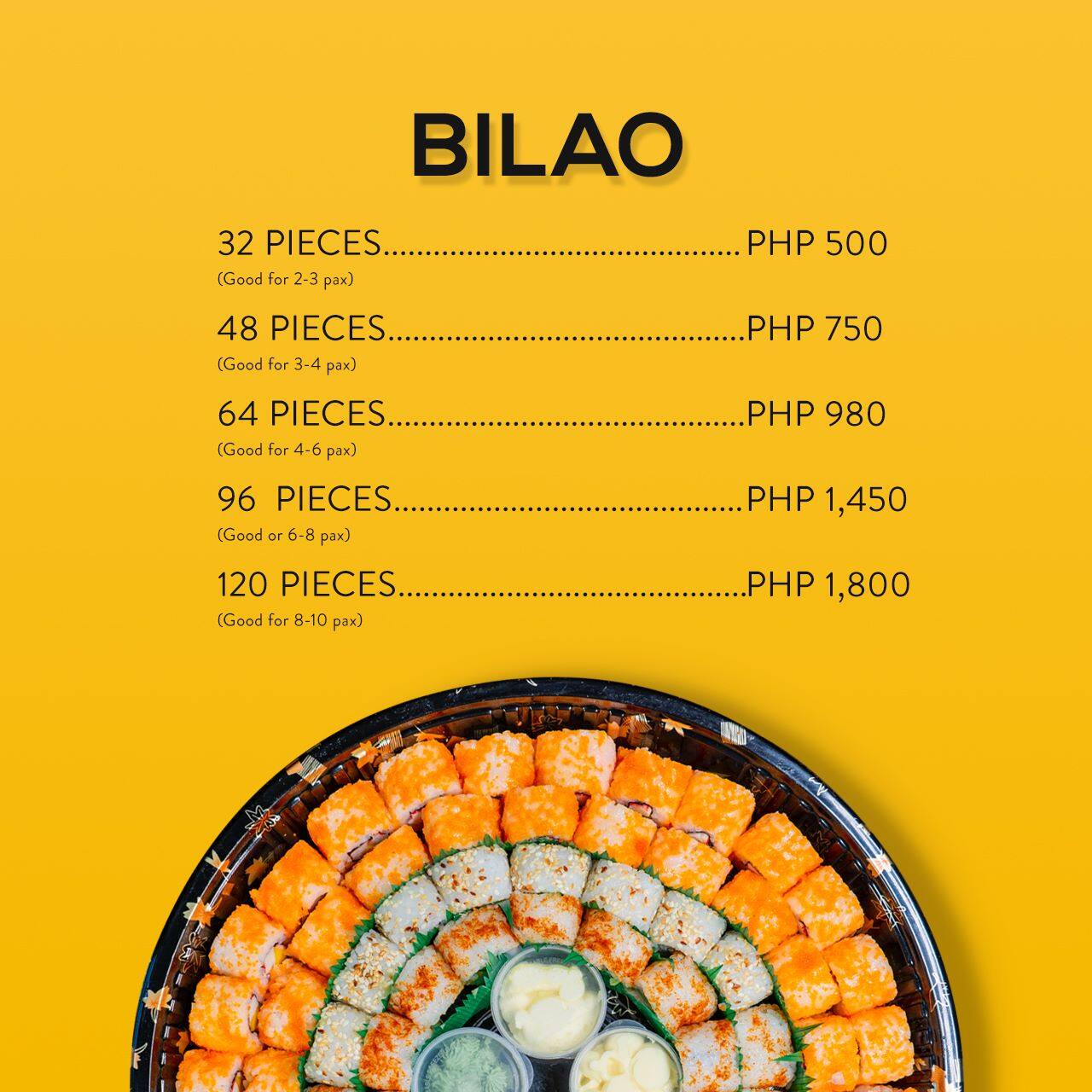 Menu at Maki Moto, Cainta
