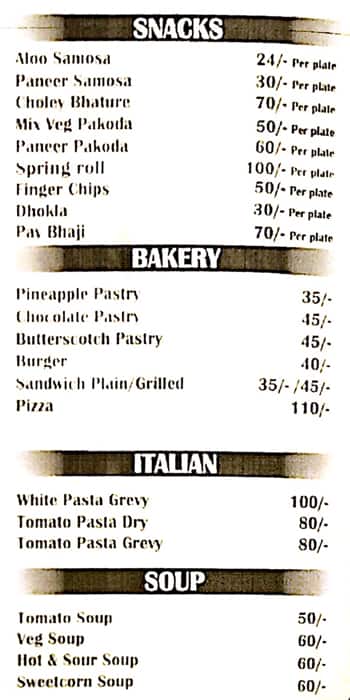 Menu of Raj Milk Product And Sweets, Tajganj, Agra