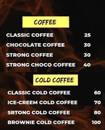 Menu at Open window cafe, Indore