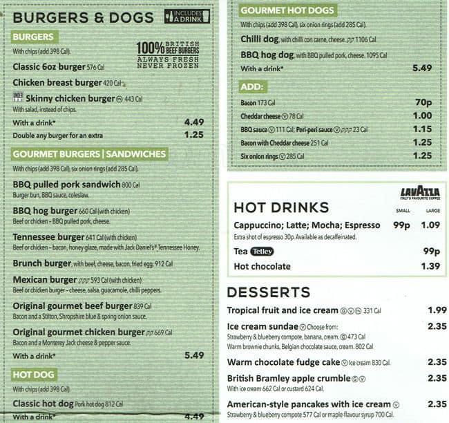 Menu at The Lord Denman pub & bar, Dagenham