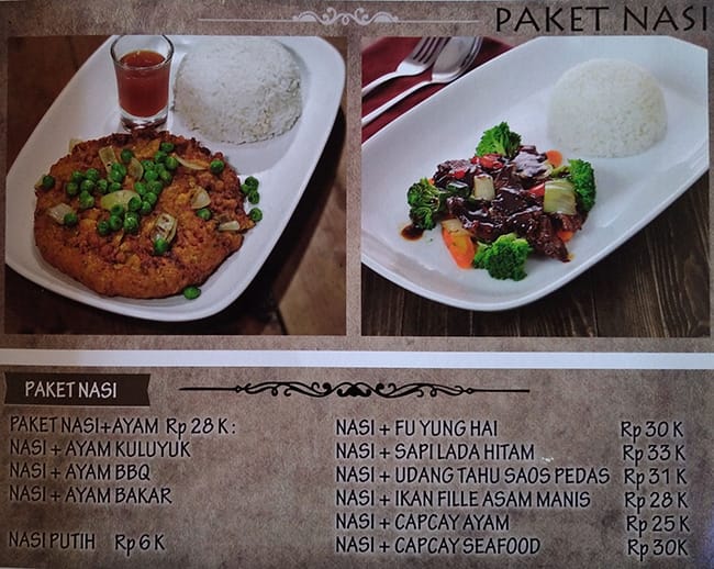 Carta del restaurante Bakmi Karet Waris, Bekasi