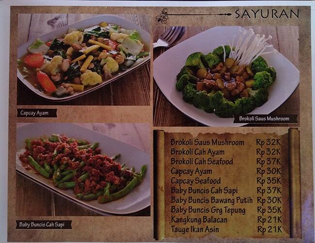 Carta del restaurante Bakmi Karet Waris, Bekasi