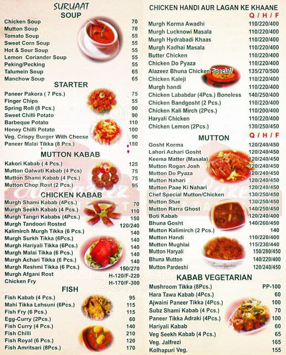 Al lazeez Menu, Menu for Al lazeez, Aashiana, Lucknow - Zomato