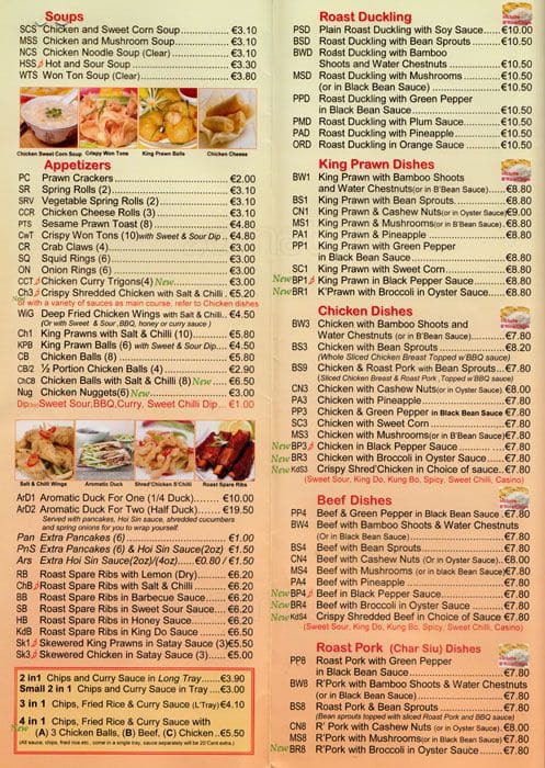 Sea Palace Menu, Menu for Sea Palace, Portmarnock, Dublin - Zomato Ireland