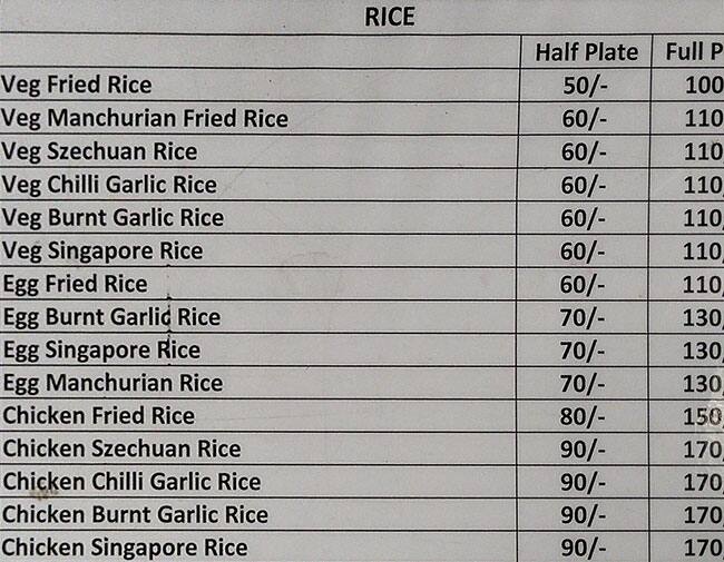 Menu at David's Kitchen, Hyderabad, H.No. 1