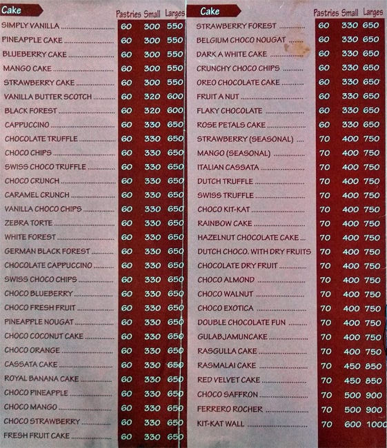 Menu of Occasions, Vashi, Navi Mumbai
