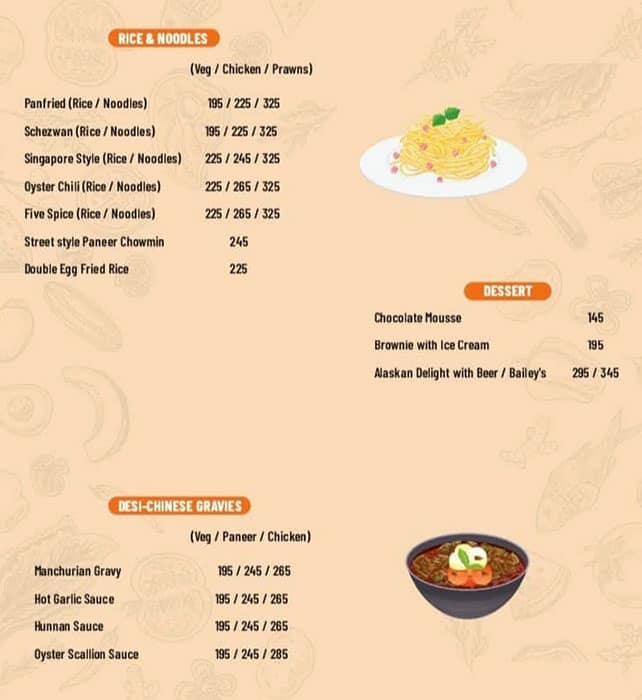 Menu of Vasai Republic, Vasai, Mumbai