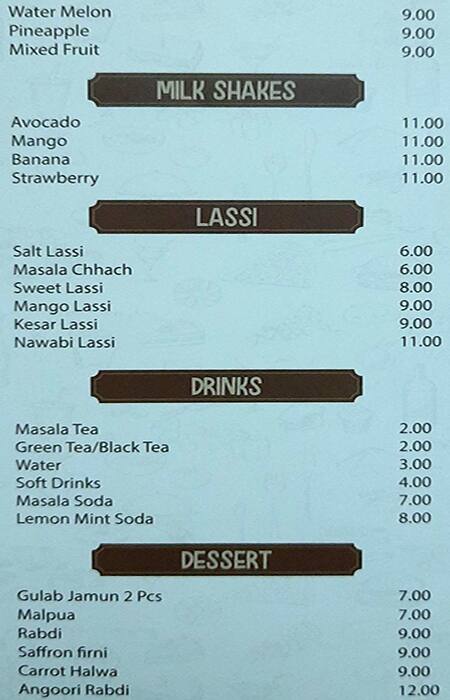 Menu at Middle Way - Safeer Mall, Sharjah