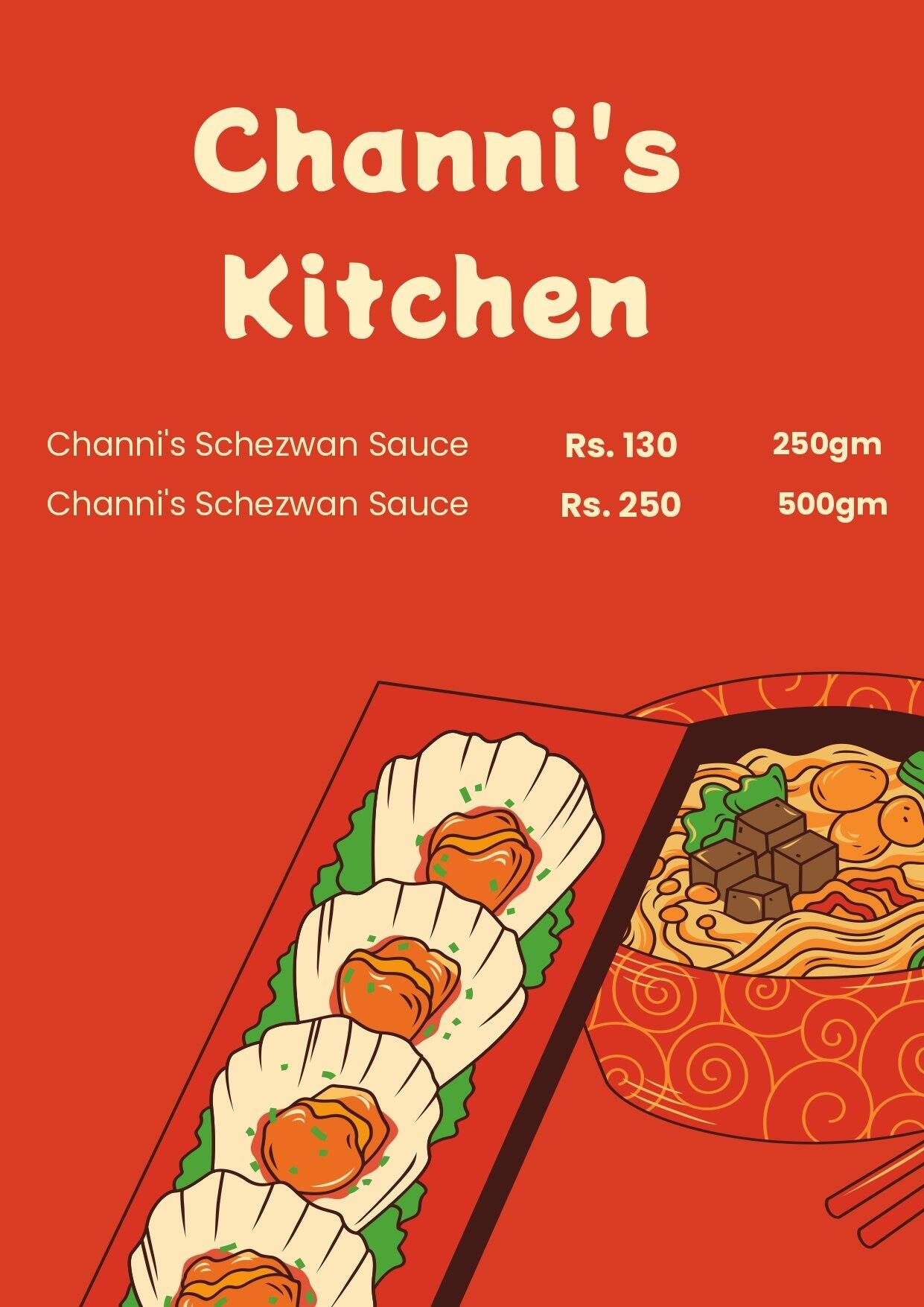 Menu of Channi Schezwan Sauce, Chakala, Mumbai