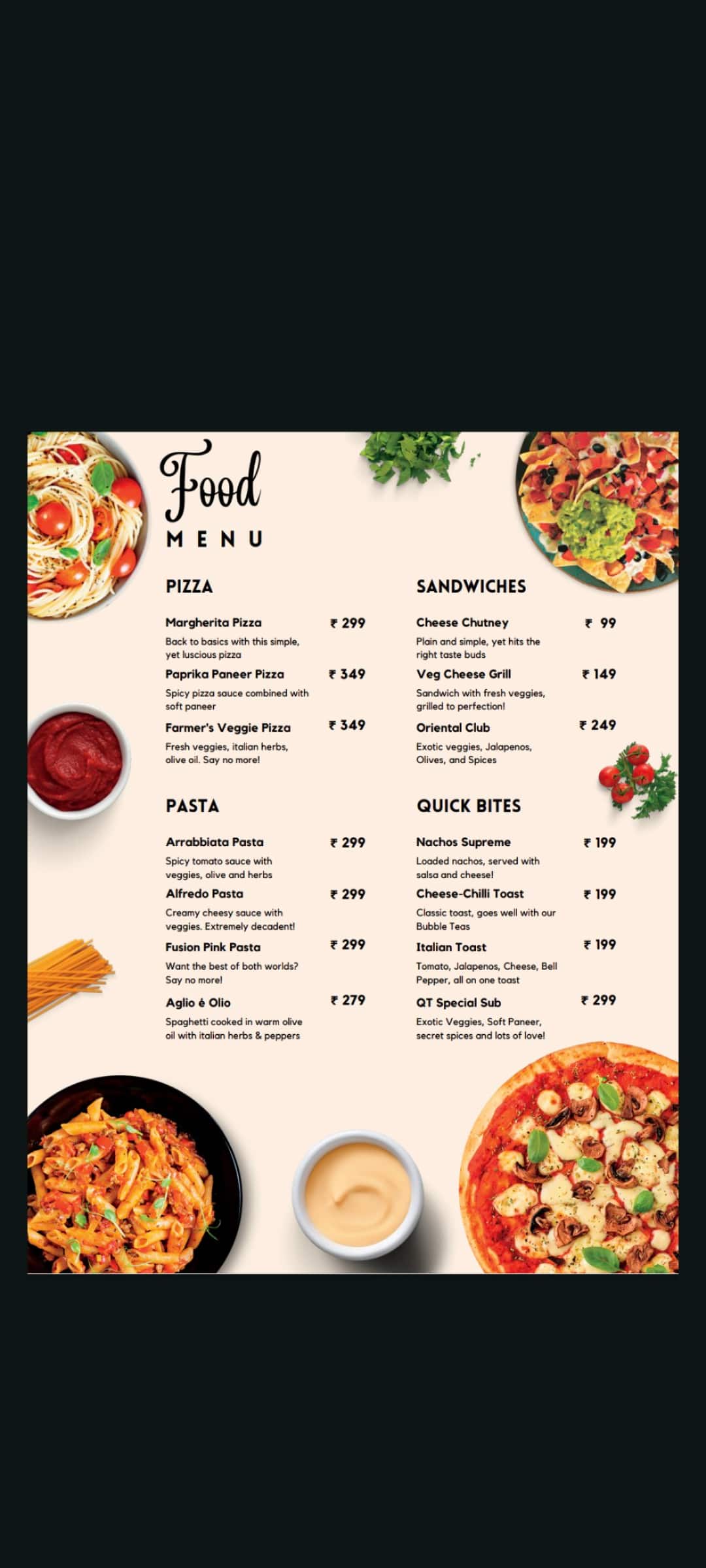 Menu of Bubble Tea, Bopal, Ahmedabad