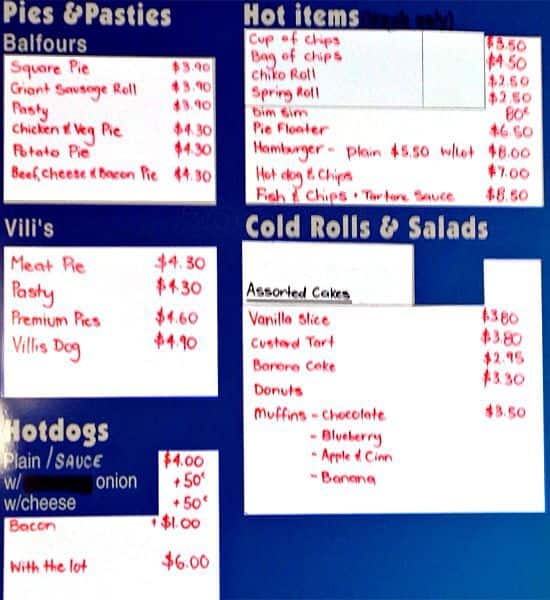 Menu at Delicious Deli-Snack Bar, Hackham