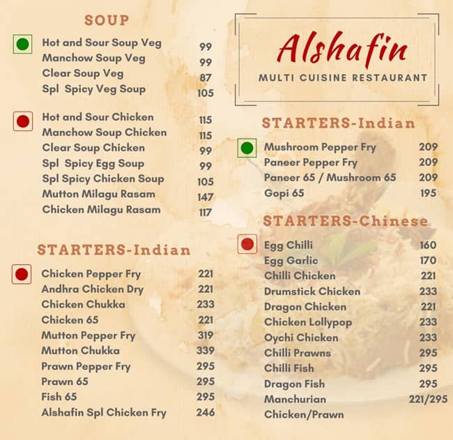 Menu at Al Safa Multi Cuisine Restaurant, Chennai, 18