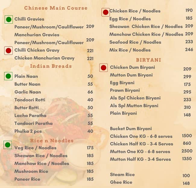Menu at Al Safa Multi Cuisine Restaurant, Chennai, 18