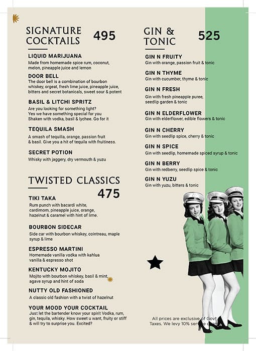 Molecule Air Bar Menu, Menu untuk Molecule Air Bar, Green Park, New ...