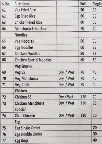 Menu at Swadish Tea And Tiffins, Hyderabad