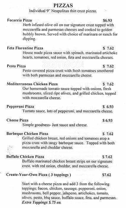 Menu at Four Star Cafe, Fort Worth, 815 Houston St
