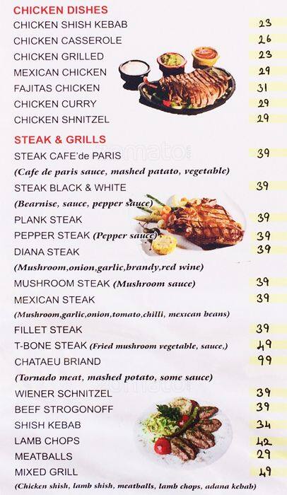 Menu at Blanca Restaurant, Bodrum, Cumhuriyet Cd. No:48