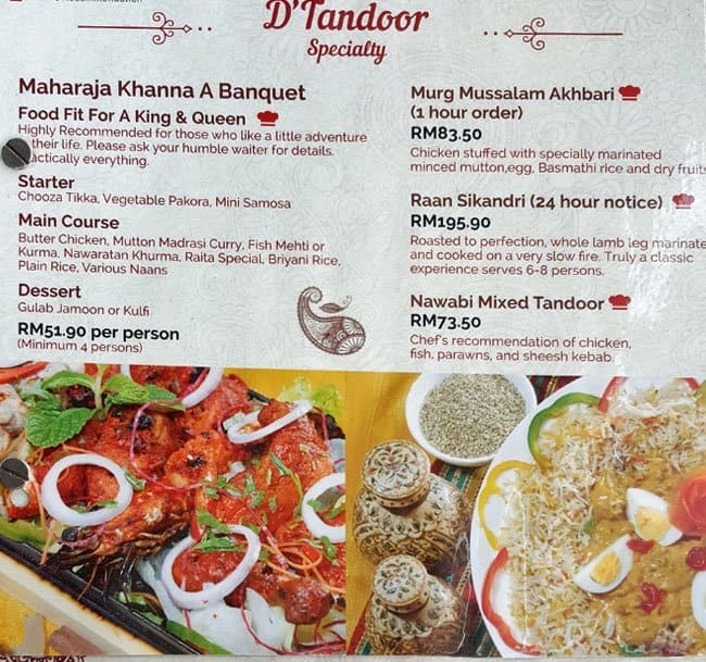 D'Tandoor Menu, Menu for D'Tandoor, Damansara Utama, Selangor - Zomato ...