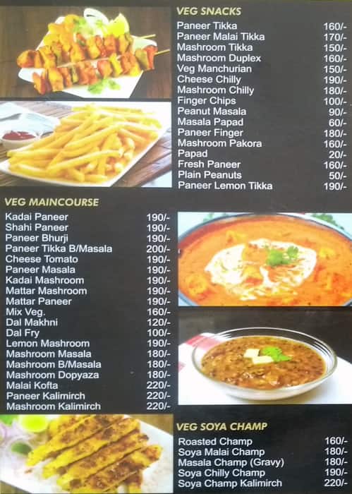 Menu of Mohan Murge Wala, Dera Bassi, Zirakpur