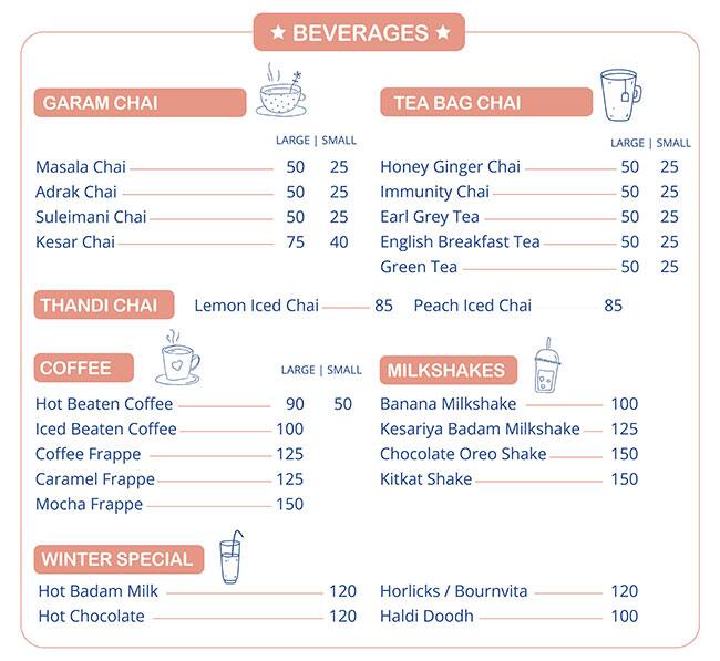 Menu of Chai Chakkar, Sector 135, Noida