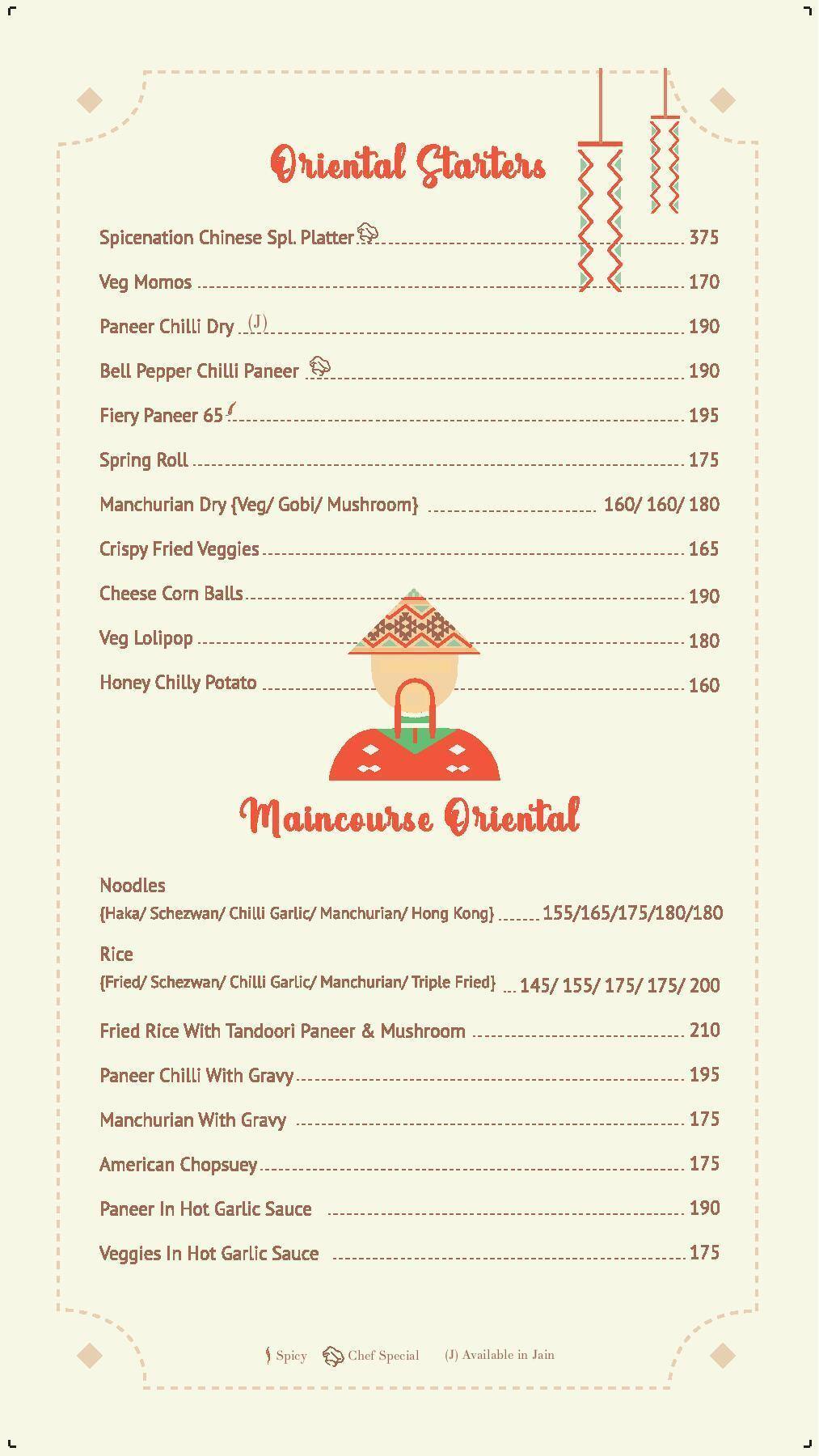 Menu at Spicenation, Vadodara, Opposite Bhavans School