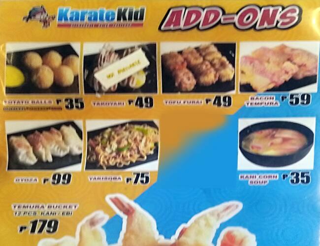Menu at Karate Kid - SM City Santa Rosa restaurant, Santa Rosa, Ground ...