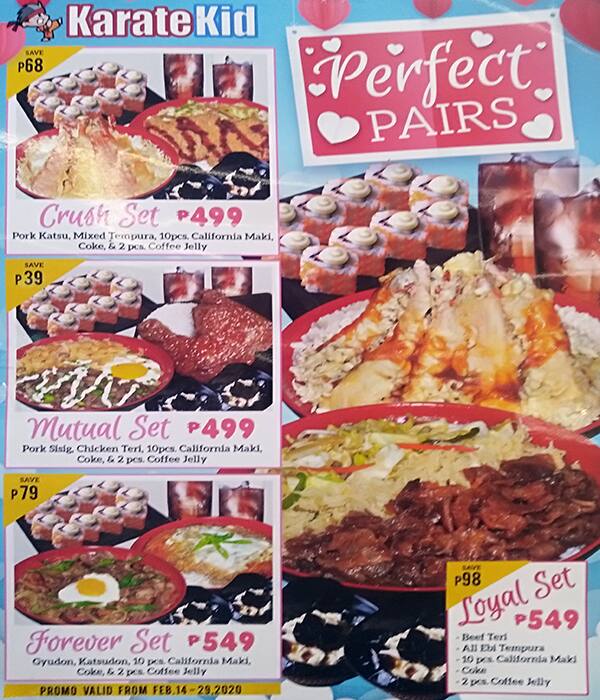 Menu at Karate Kid restaurant, Quezon City, SM City North EDSA