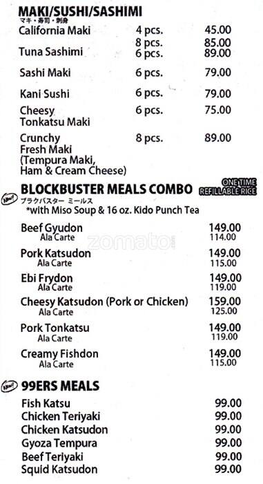 Menu at Karate Kid, Mandaluyong, EDSA & Boni Avenue