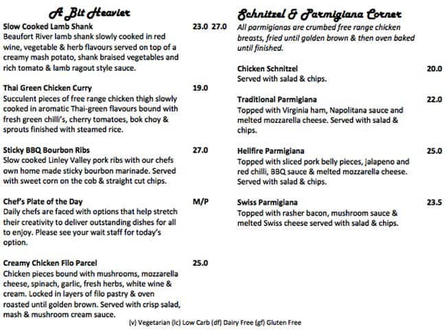 Menu at High Wycombe Tavern restaurant, High Wycombe