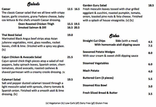 Menu at High Wycombe Tavern restaurant, High Wycombe