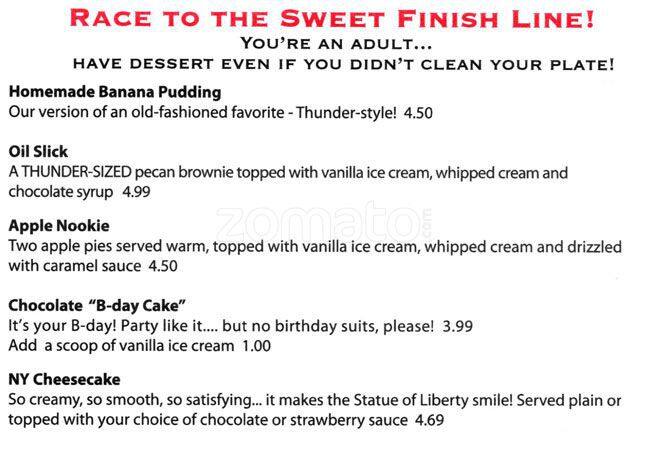 Menu at Iron Thunder pub & bar, Concord