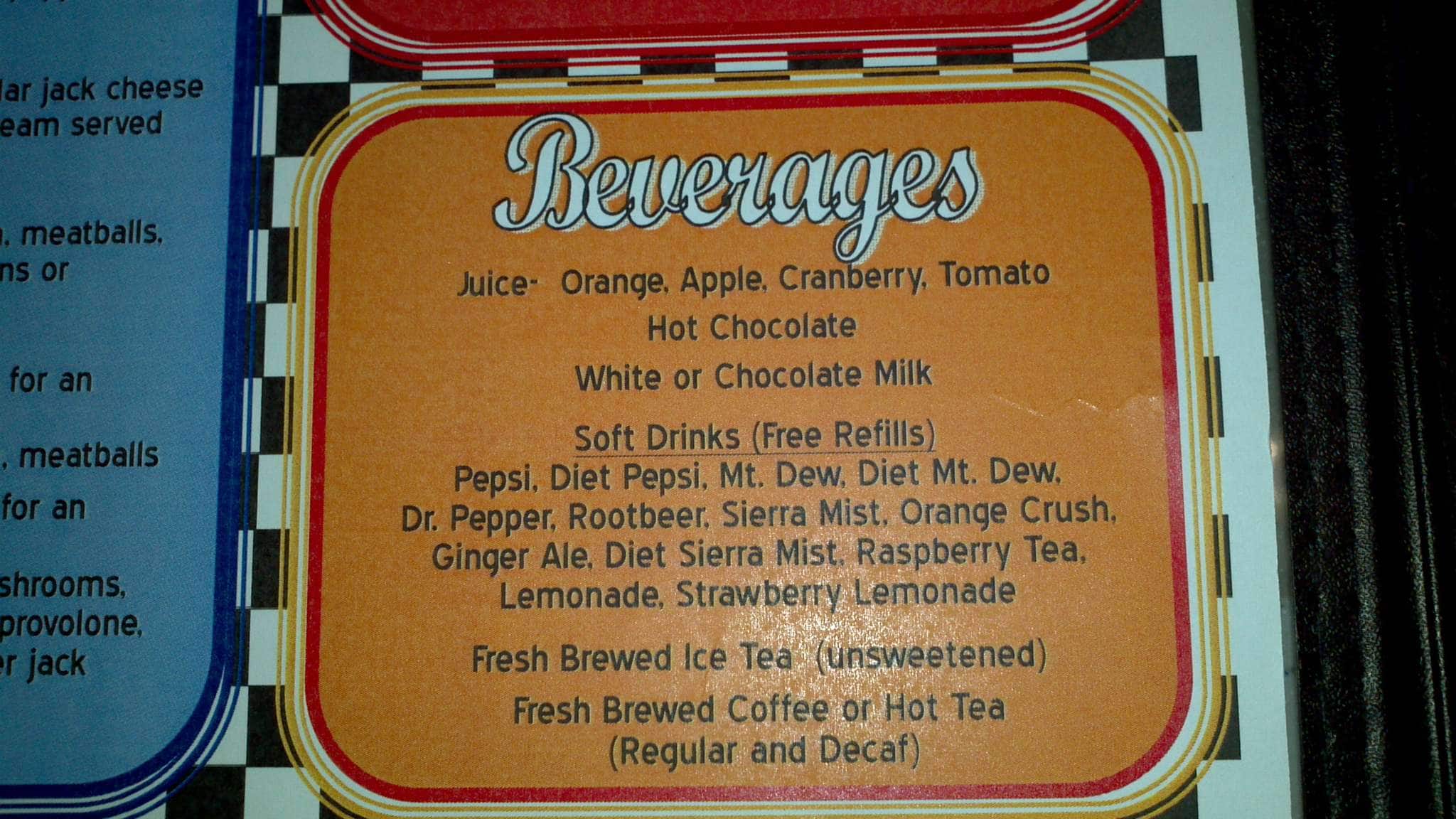 Menu at Gigi's Route 6 Diner restaurant, Corry