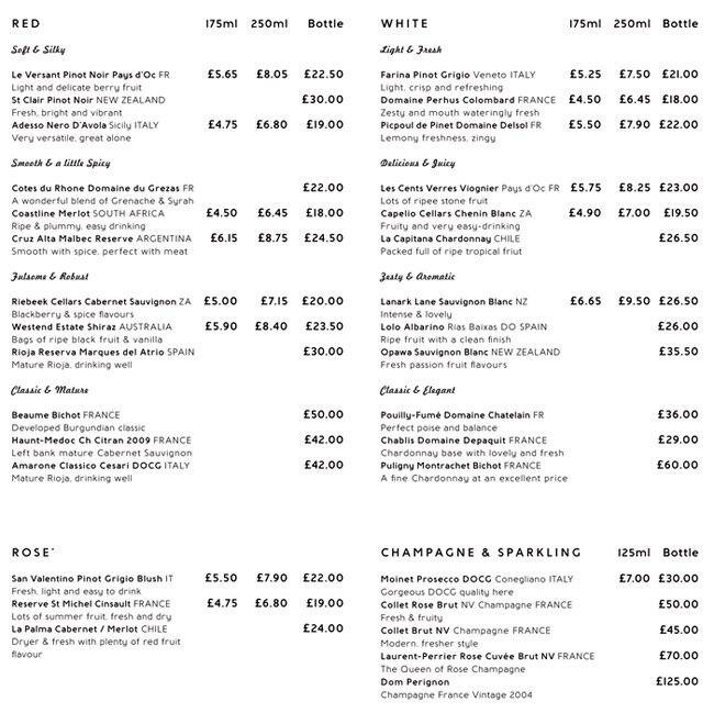 Menu at The Fence, Farringdon pub & bar, London