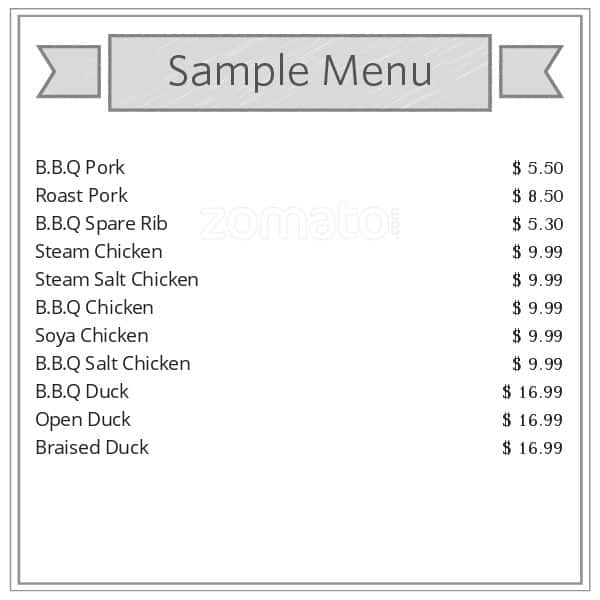 New Sam Po Menu, Menu for New Sam Po, Kensington, Vancouver ...
