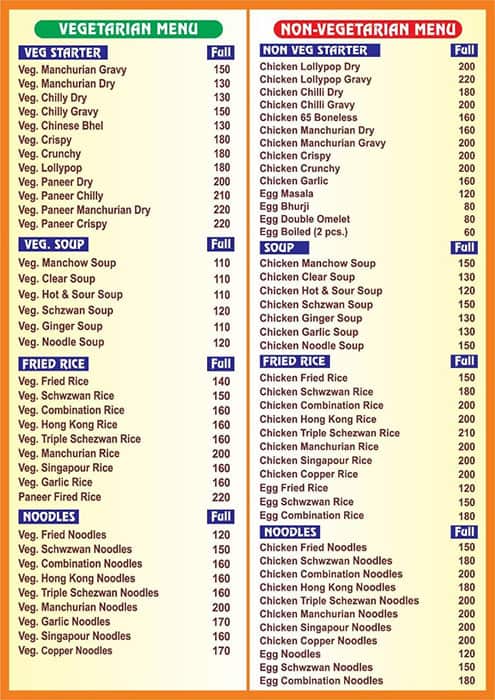 Menu of Feeling Hunger, Goregaon West, Mumbai