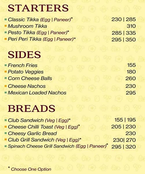 Menu at URBAN EGGS, Surat