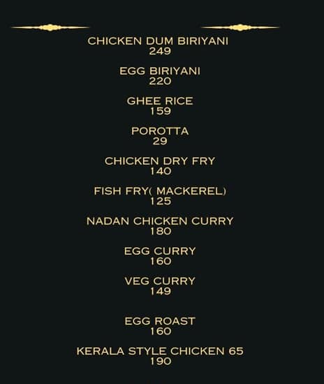 Menu of Real Kerala Kitchen, Dombivali East, Thane