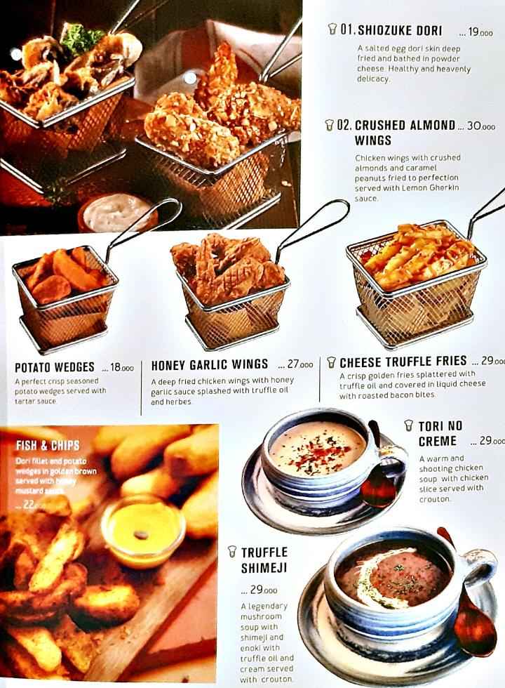 Menu at Beatrice Quarters restaurant, Jakarta, PIK Avenue Mall