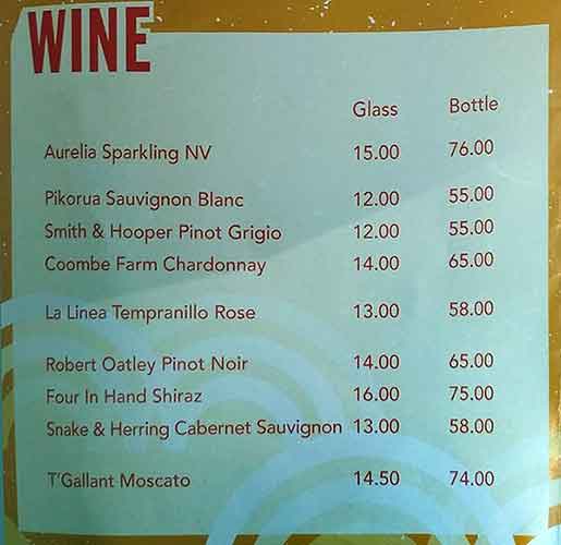 Menu at Merrywell Rooftop restaurant, Southbank, Crown Riverwalk