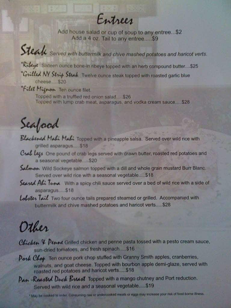 Menu at The Brimarie pub & bar, Sayre
