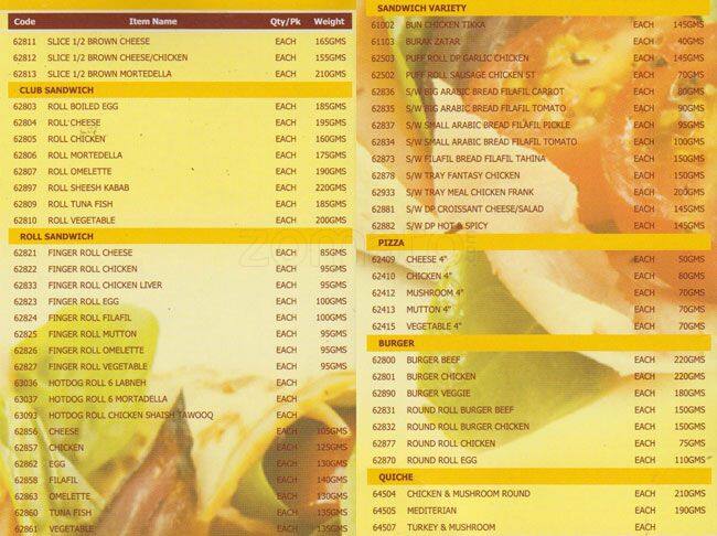 Menu at Modern Bakery, Dubai, Shop 103