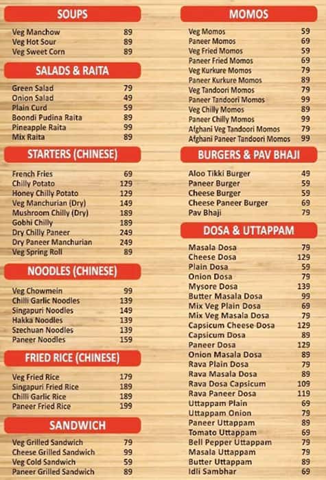 Menu of Dhaba 01 Desi Thath, Manesar, Gurgaon